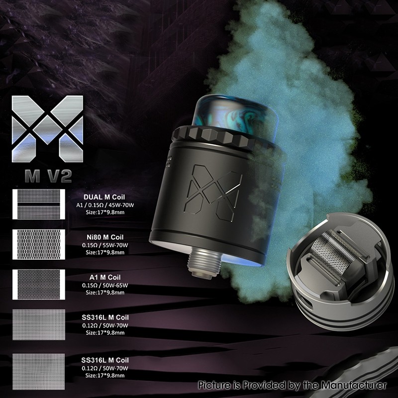 Buy Authentic Vandy Vape Mesh V2 M V2 RDA Rainbow 25mm Atomizer