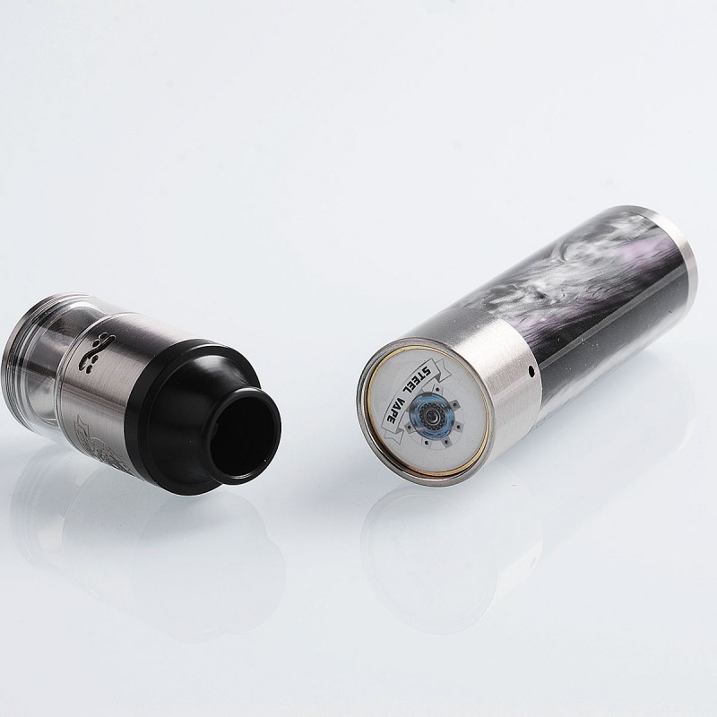 Buy Authentic Steel Vape Tailspin Mechanical Mod + RDTA Silver Kit