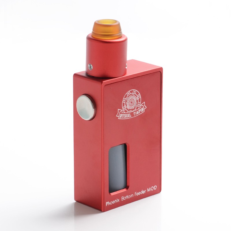 Buy Authentic Steel Vape Phoenix Red Mechanical Box Mod + RDA Vape Kit