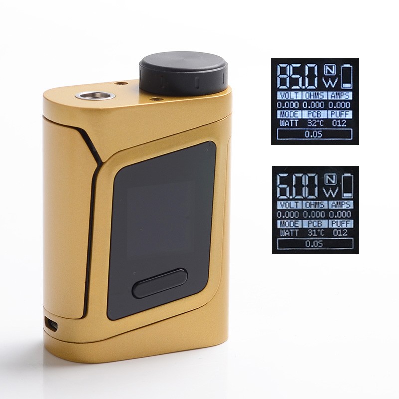 Buy Authentic SMOKTech SMOK AL85 85W TC VW Gold 18650 Vape Box Mod