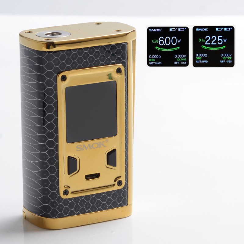 Buy Authentic SMOKTech SMOK Majesty 225W TC VW Gold Black Cobra Mod