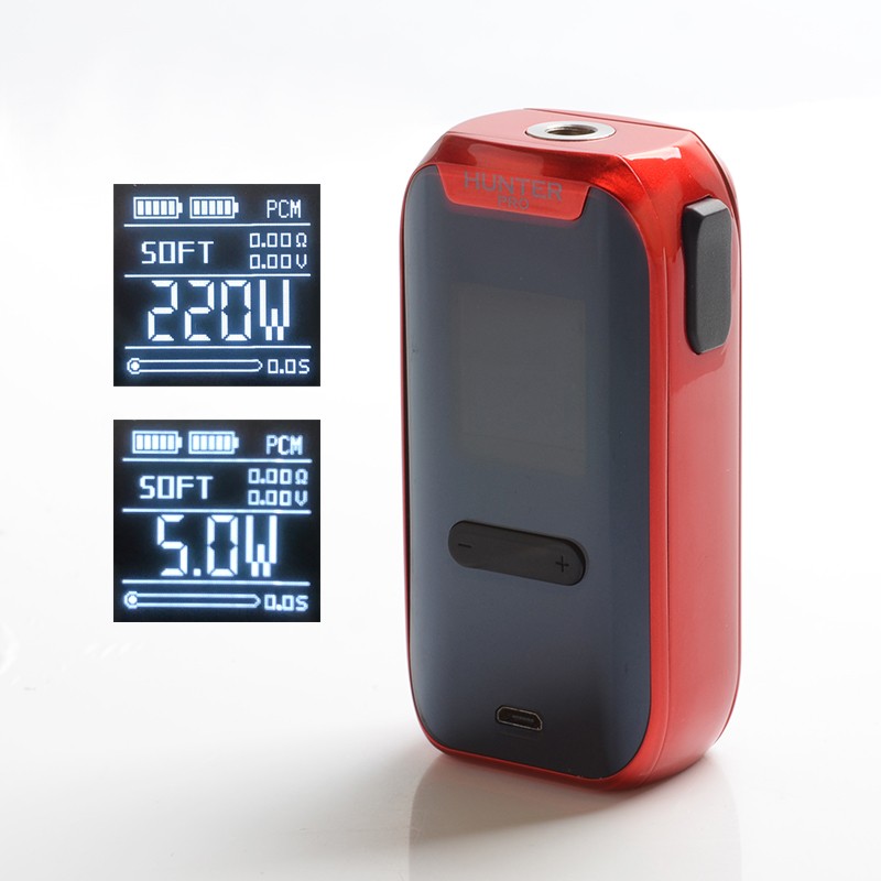 Buy Authentic Vape Master Hunter Pro 220W TC VW Red 18650 Vape Box Mod