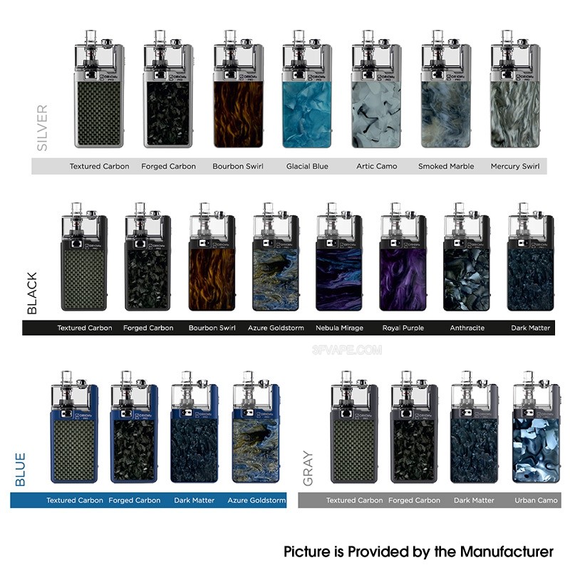 Buy Authentic LVE Orion II Pro 50W Pod Mod Kit RBA Only Kit Blue Azure ...